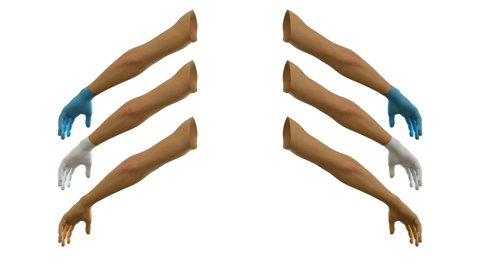 3D Gloved Medical Hand Rig - TurboSquid 1643428