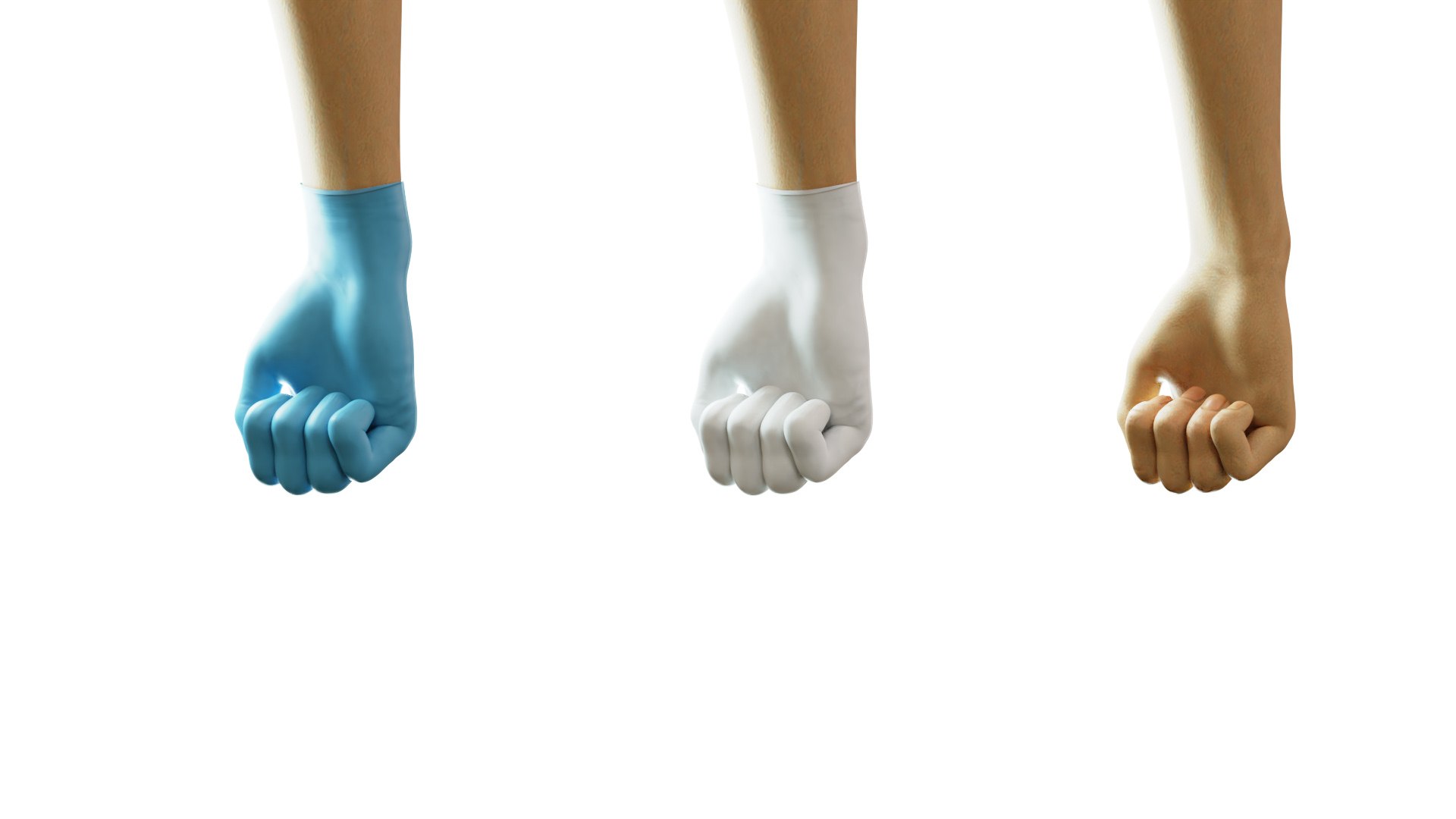 3D Gloved Medical Hand Rig - TurboSquid 1643428