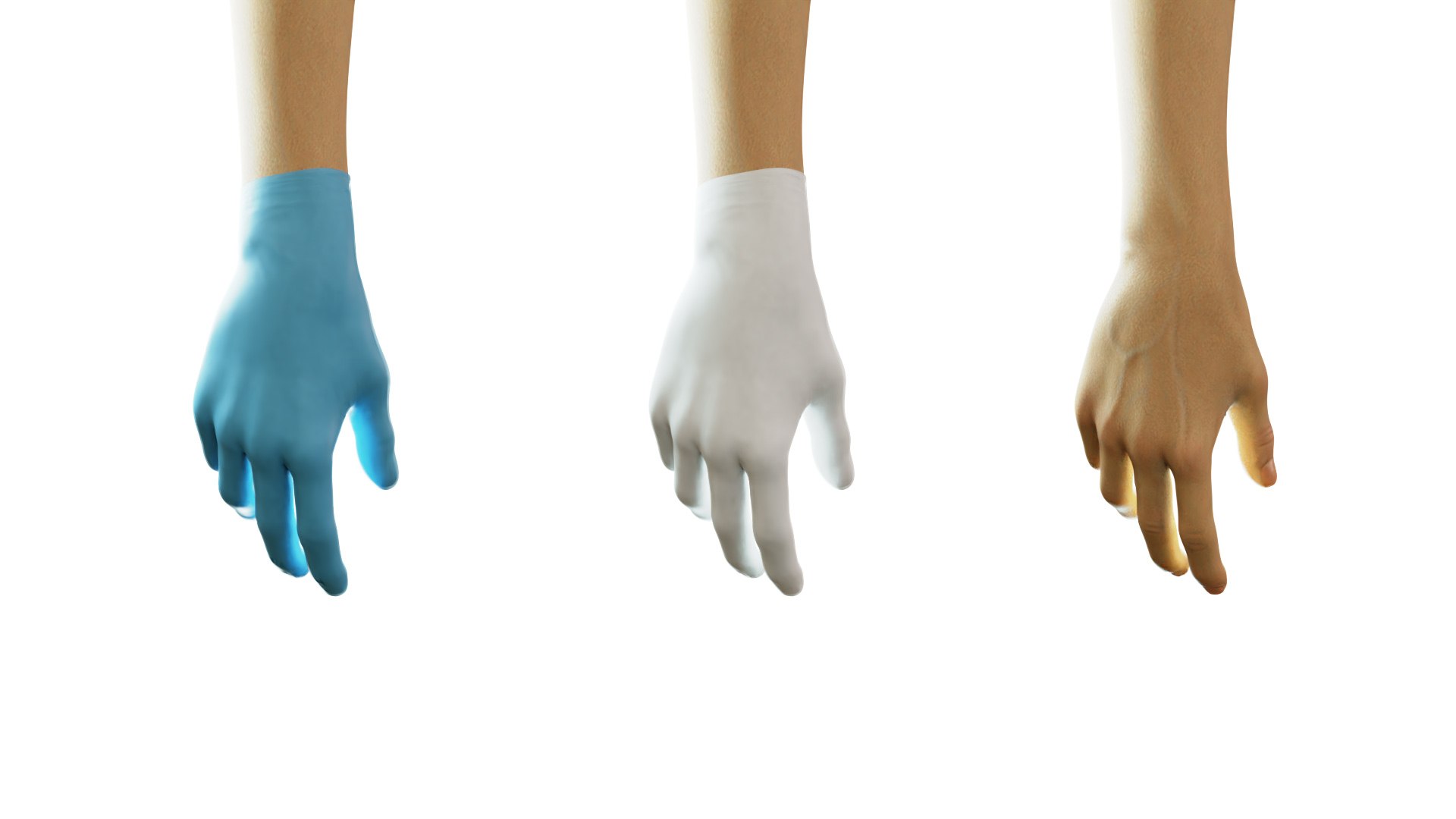 3D Gloved Medical Hand Rig - TurboSquid 1643428