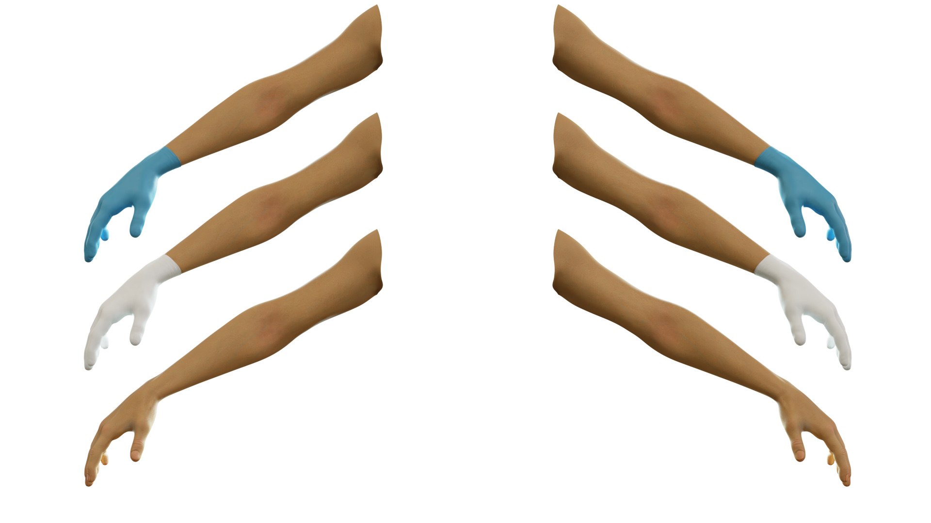 3D Gloved Medical Hand Rig - TurboSquid 1643428