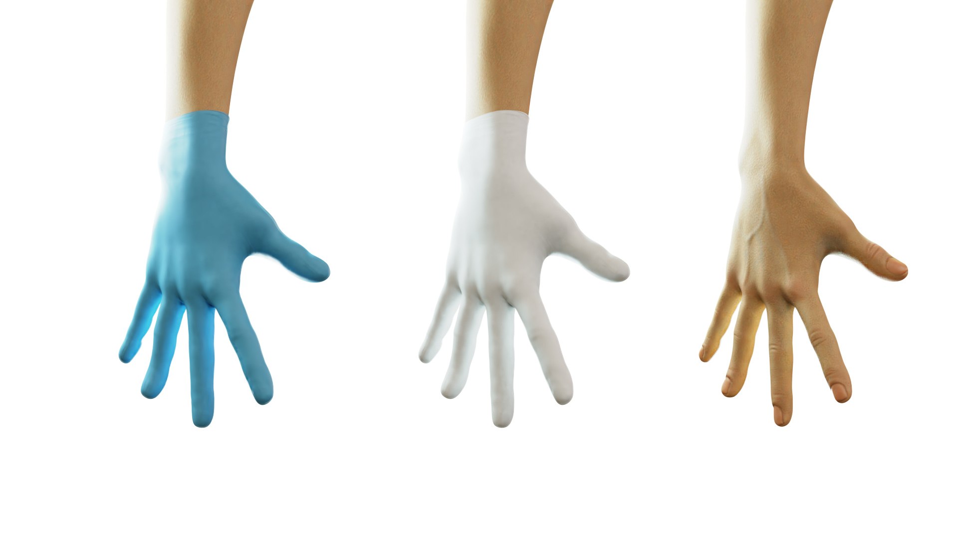 3D Gloved Medical Hand Rig - TurboSquid 1643428