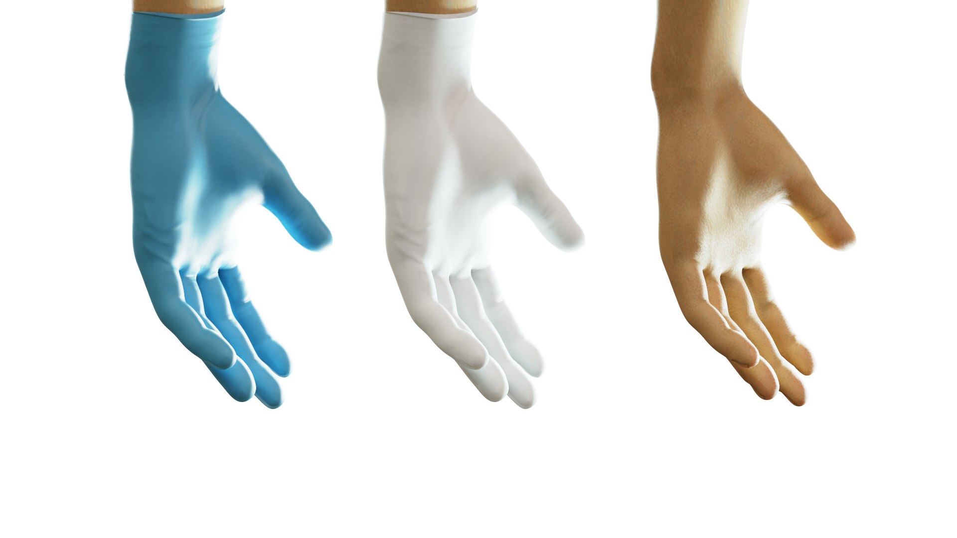 3D Gloved Medical Hand Rig - TurboSquid 1643428