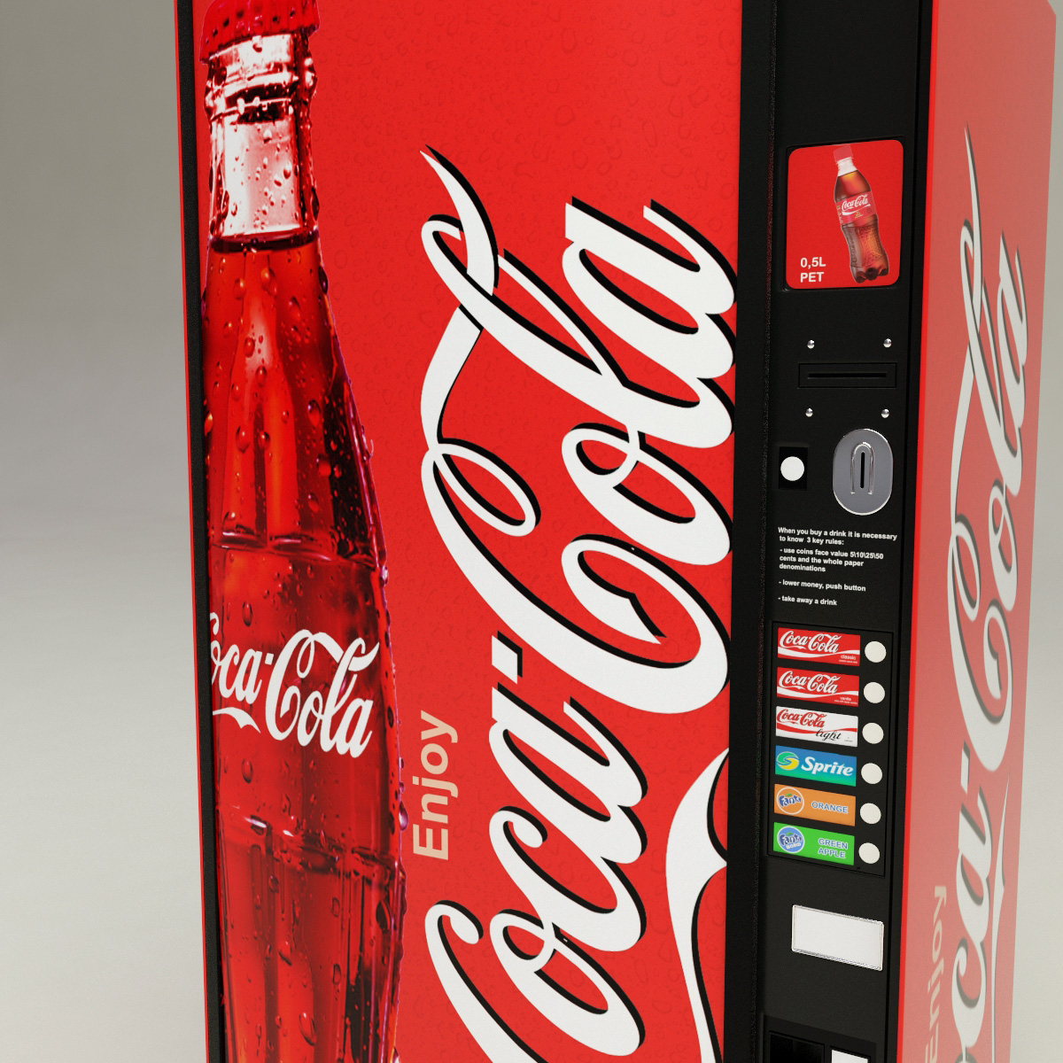 coca cola vending machine 3d model