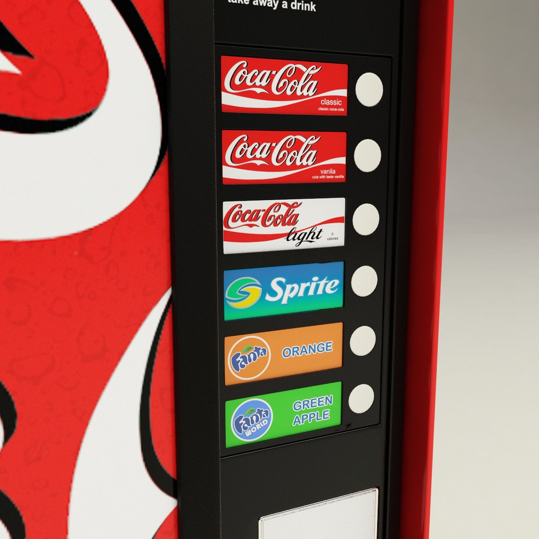 Coca Cola Vending Machine 3d Model