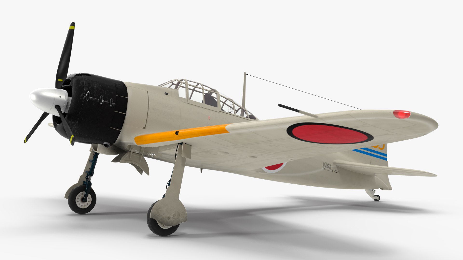Mitsubishi A6M Zero Zeke Rigged Model - TurboSquid 2292335