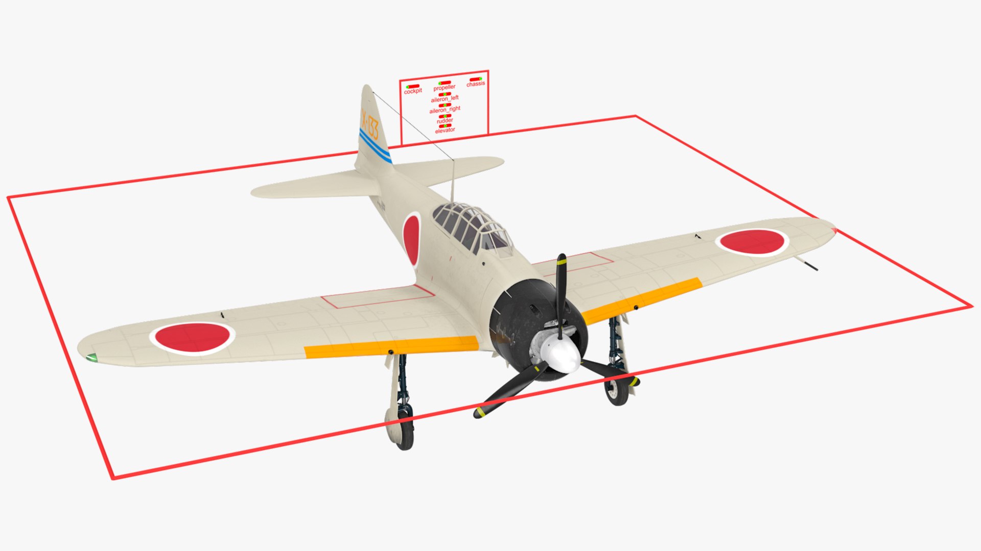 Mitsubishi A6M Zero Zeke Rigged Model - TurboSquid 2292335