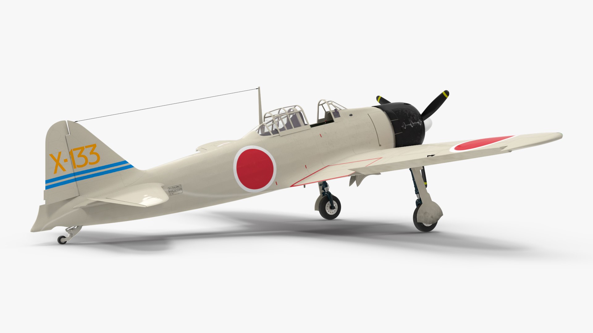 Mitsubishi A6M Zero Zeke Rigged Model - TurboSquid 2292335