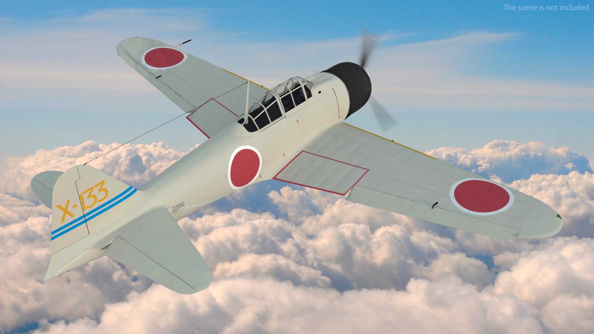 Mitsubishi A6M Zero Zeke Rigged Model - TurboSquid 2292335