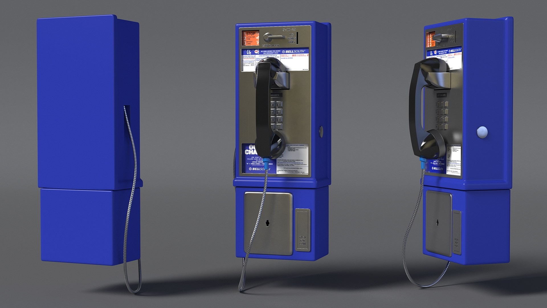 Vintage Public Payphone 3D Model - TurboSquid 2220545