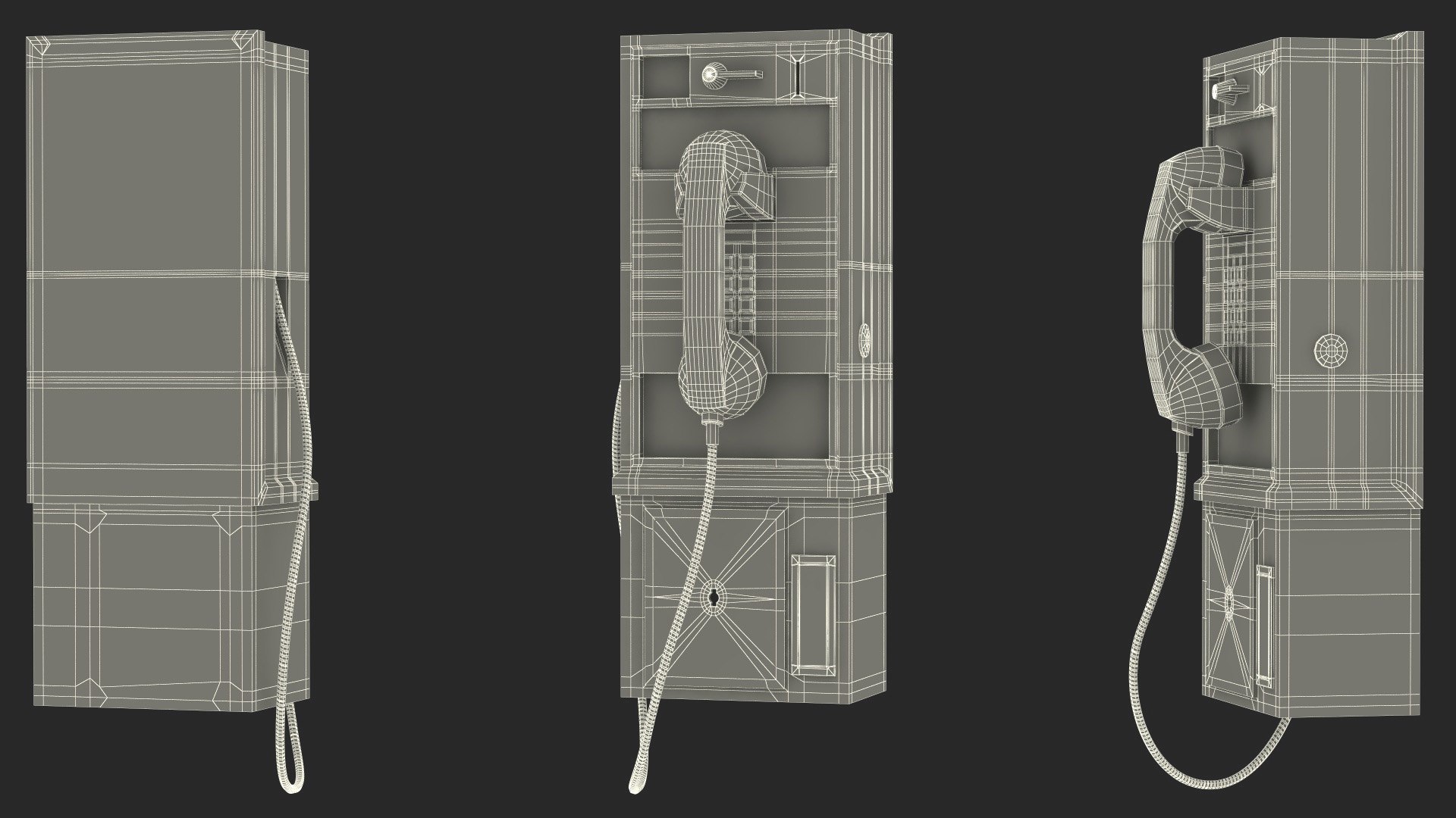Vintage Public Payphone 3D Model - TurboSquid 2220545