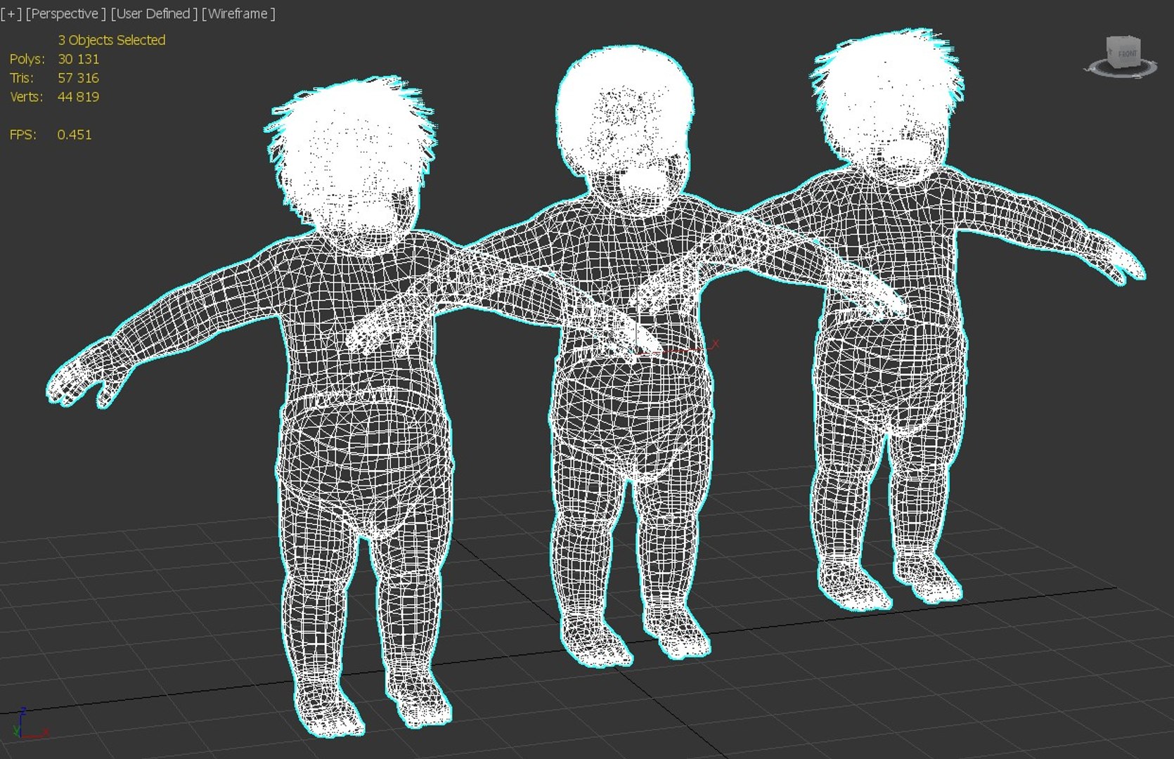 3D Babies African Asian - TurboSquid 1712466