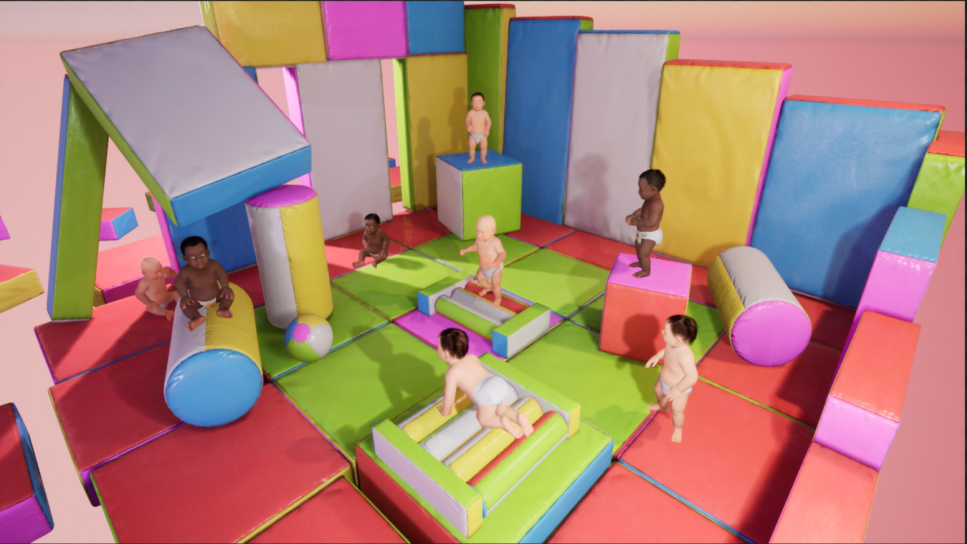 3D Babies African Asian - TurboSquid 1712466