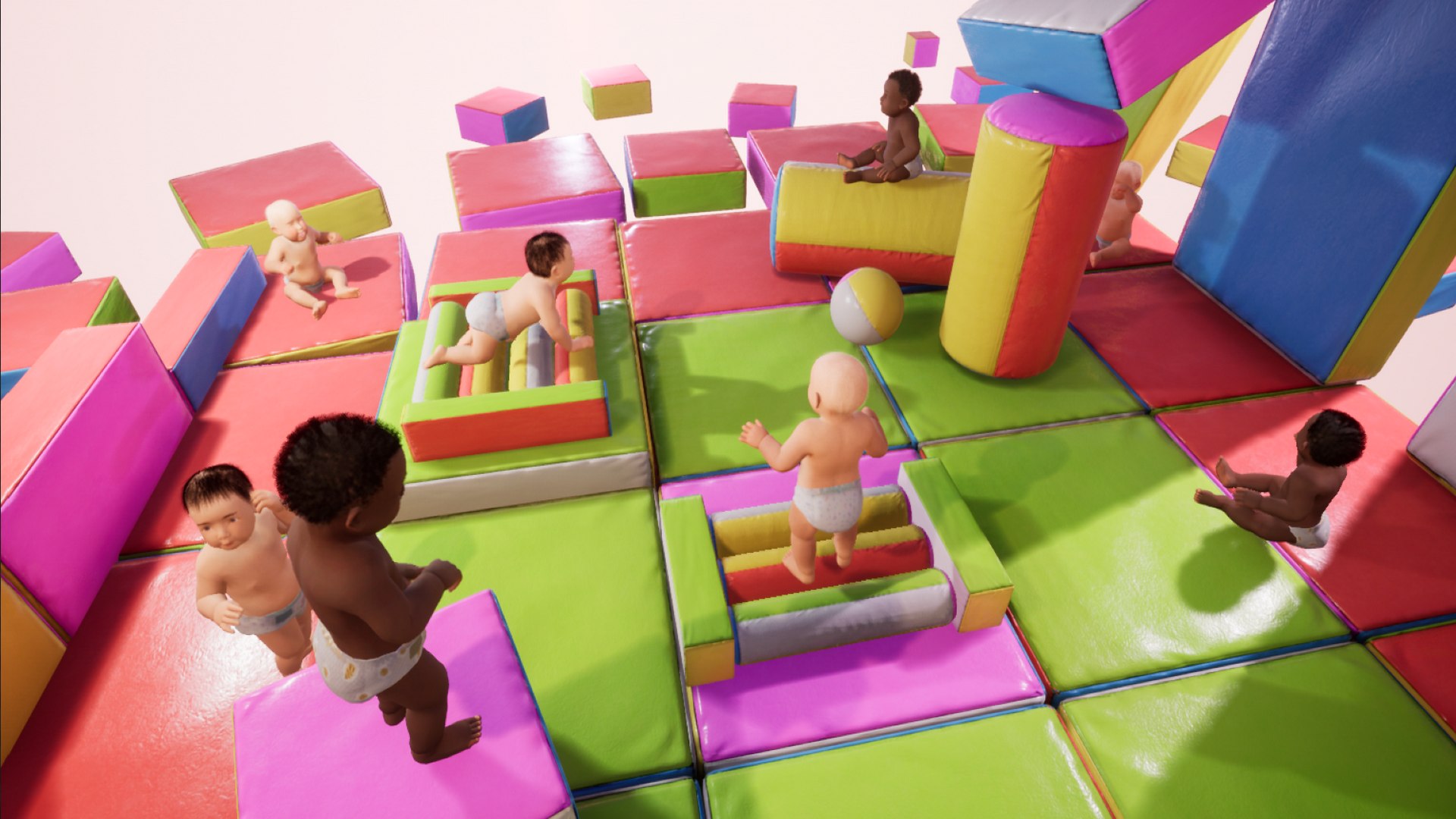 3D Babies African Asian - TurboSquid 1712466