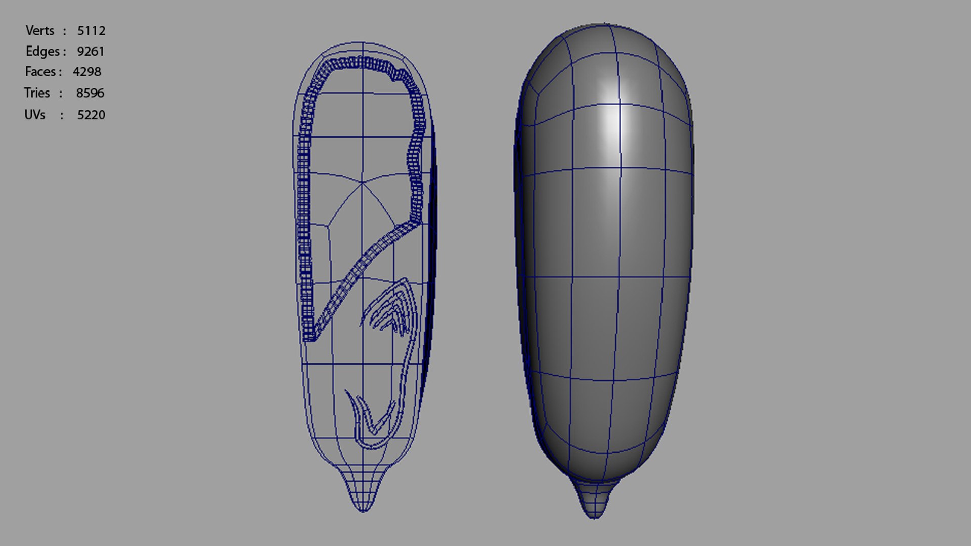 3d Model Monocotyledonous Seed
