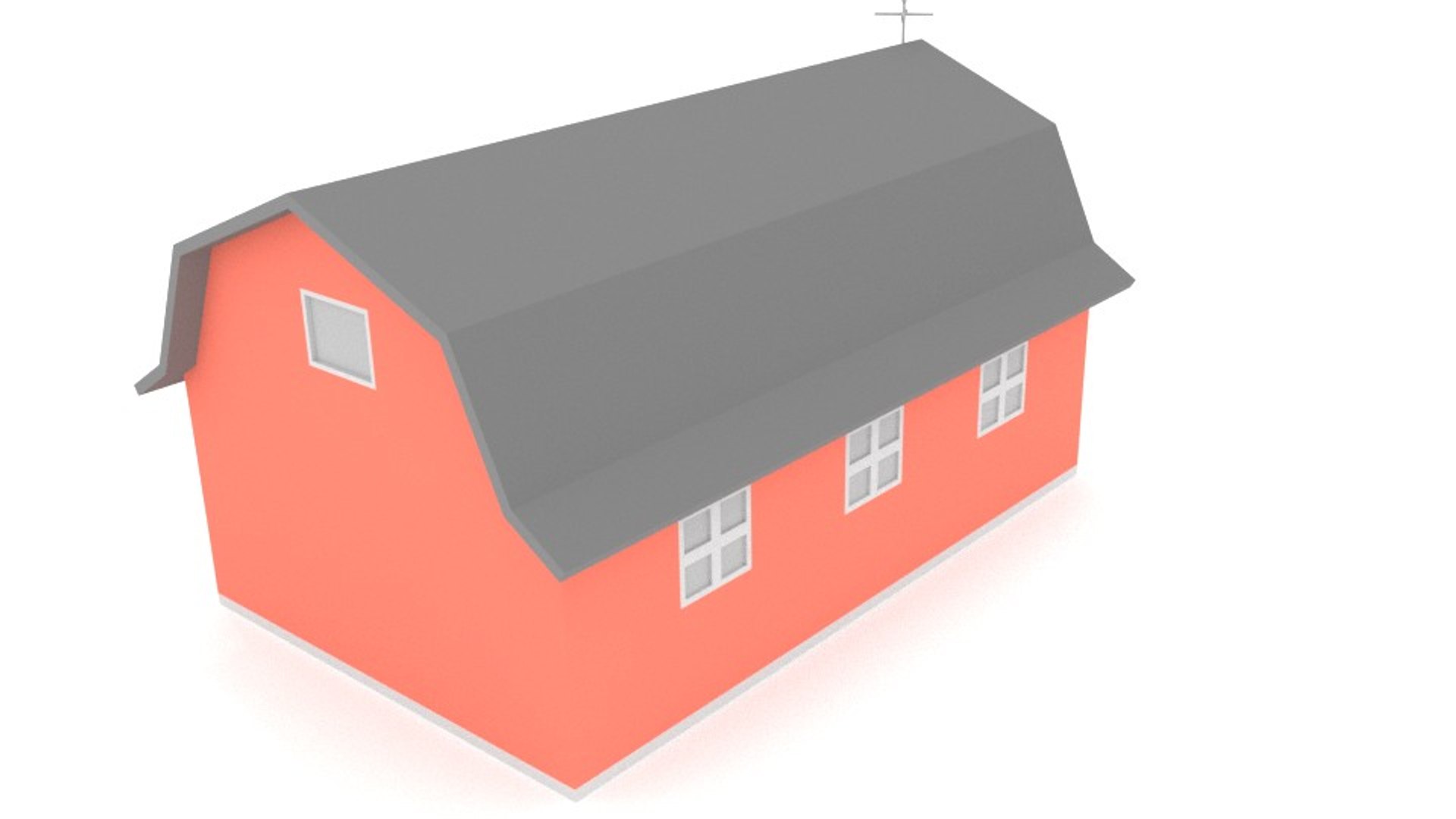 3d Blender Barn Model