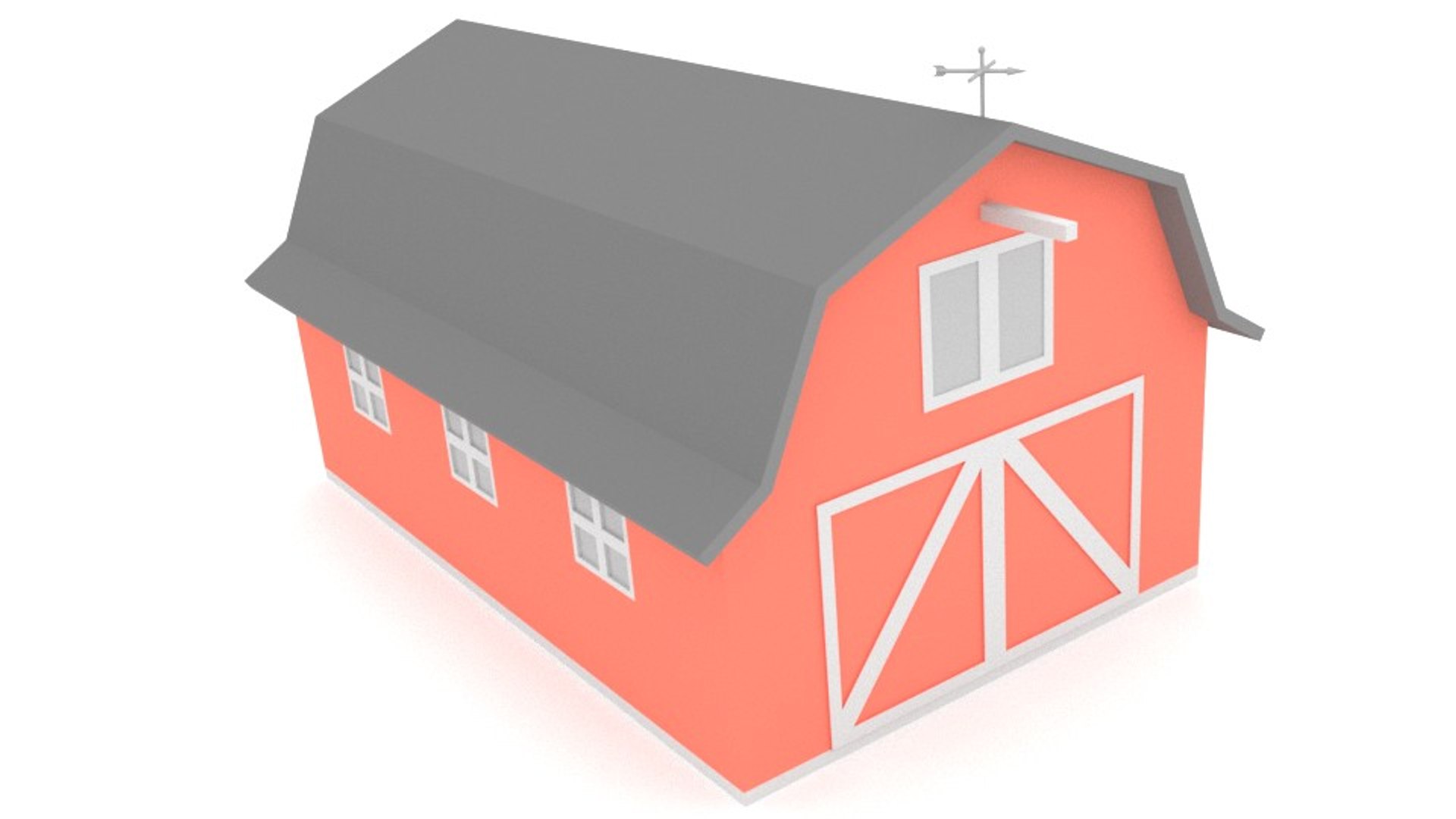 3d Blender Barn Model