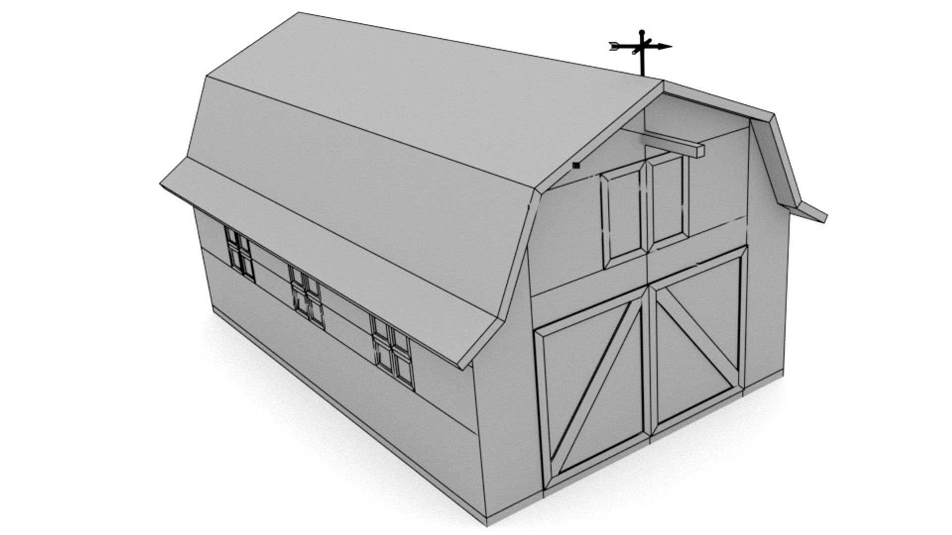 3d Blender Barn Model