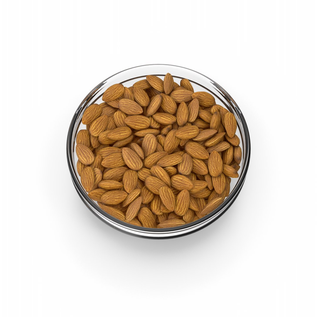 Almond Nuts In Bowl Model - TurboSquid 2489761