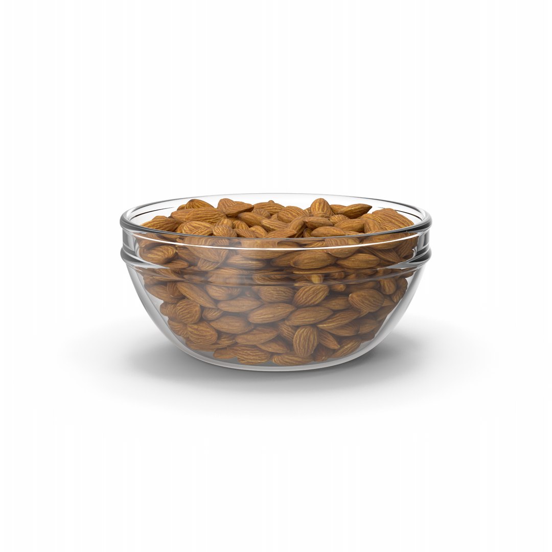 Almond Nuts In Bowl Model - TurboSquid 2489761