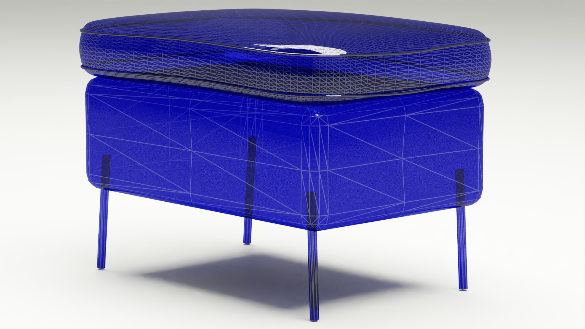 3D Modern Chic Yellow Ottoman model - TurboSquid 2169957