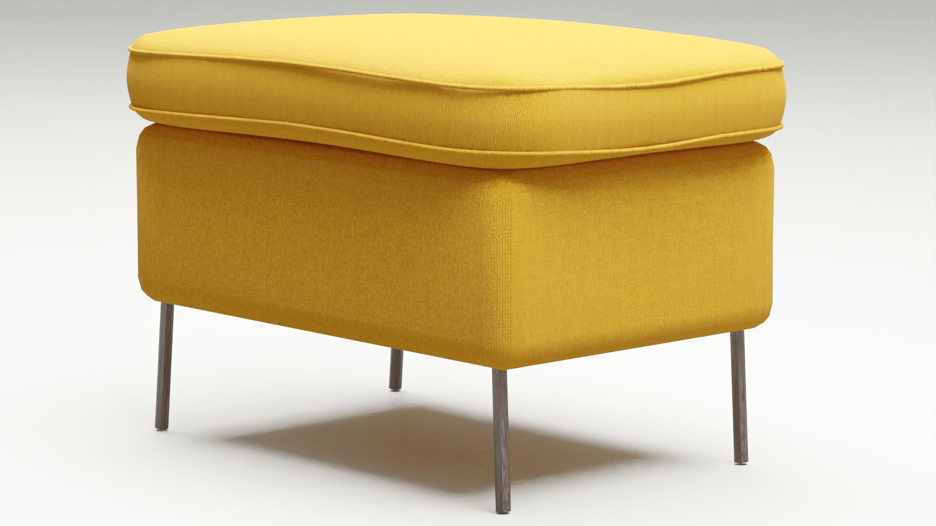 3D Modern Chic Yellow Ottoman model - TurboSquid 2169957