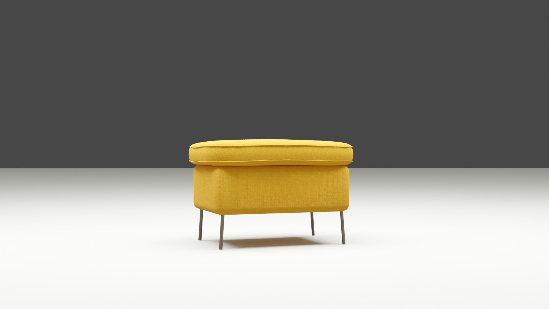 3D Modern Chic Yellow Ottoman model - TurboSquid 2169957