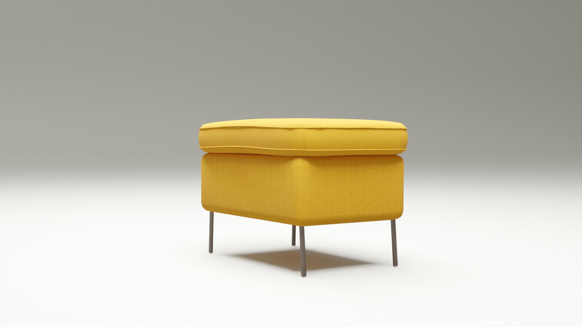3D Modern Chic Yellow Ottoman model - TurboSquid 2169957