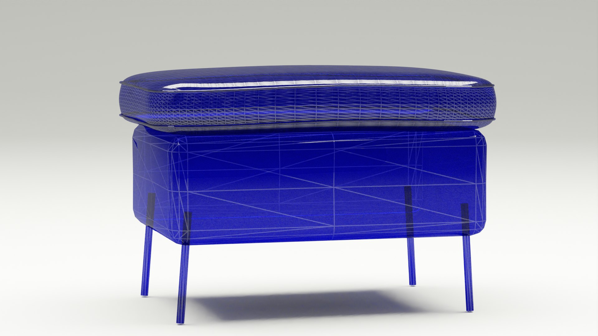 3D Modern Chic Yellow Ottoman model - TurboSquid 2169957
