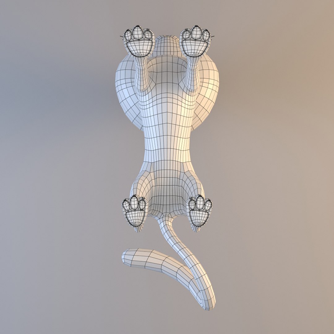 Cat Modelled Ready 3d Model