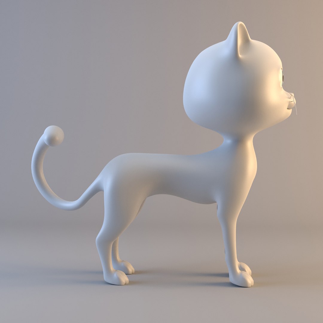 Cat Modelled Ready 3d Model