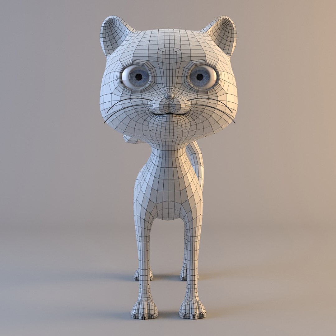 Cat Modelled Ready 3d Model