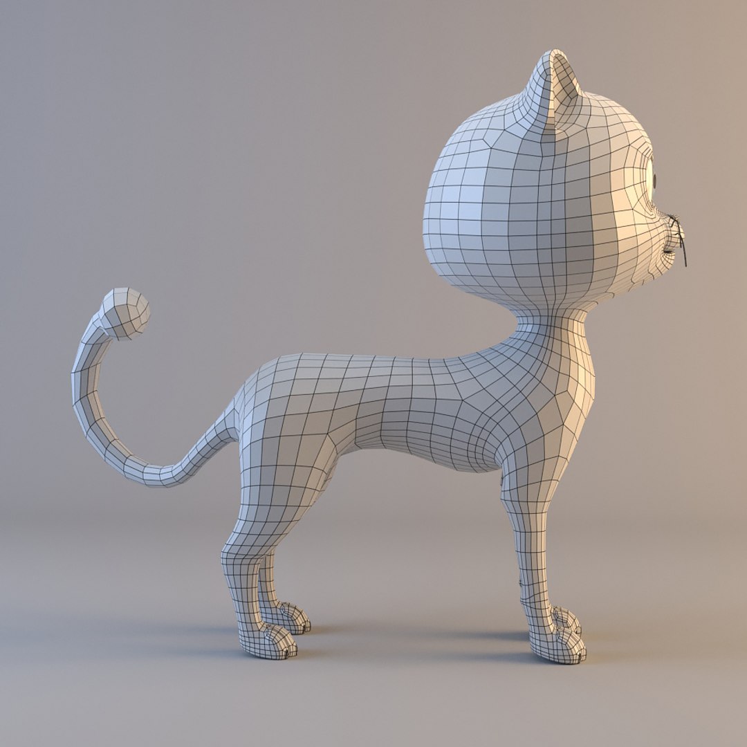 Cat Modelled Ready 3d Model