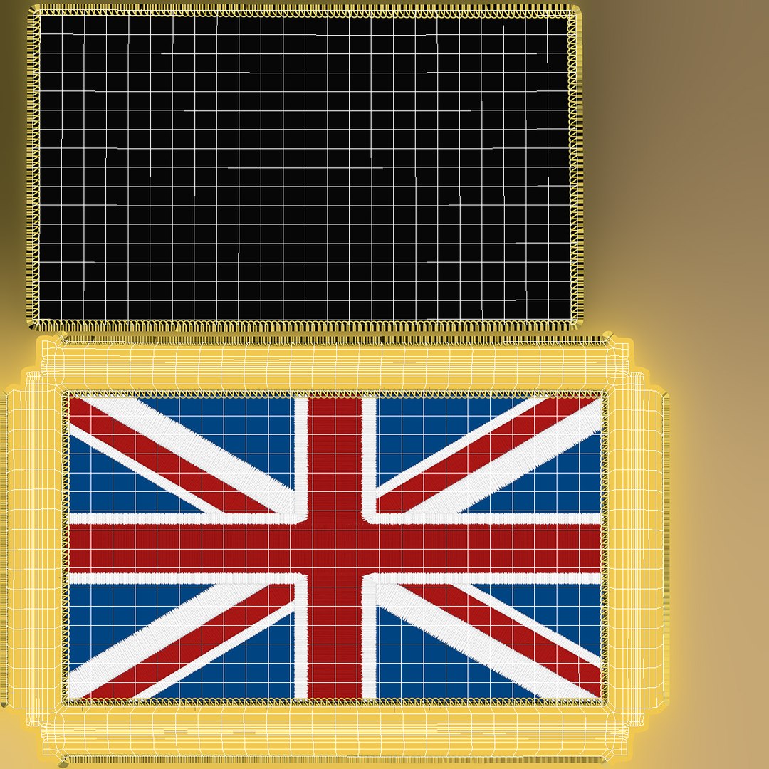 3D Great Britain Flag Patch Model - TurboSquid 2202470