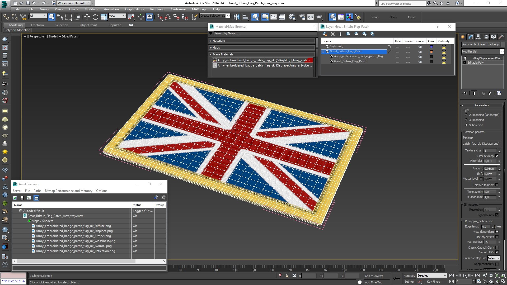 3D Great Britain Flag Patch Model - TurboSquid 2202470