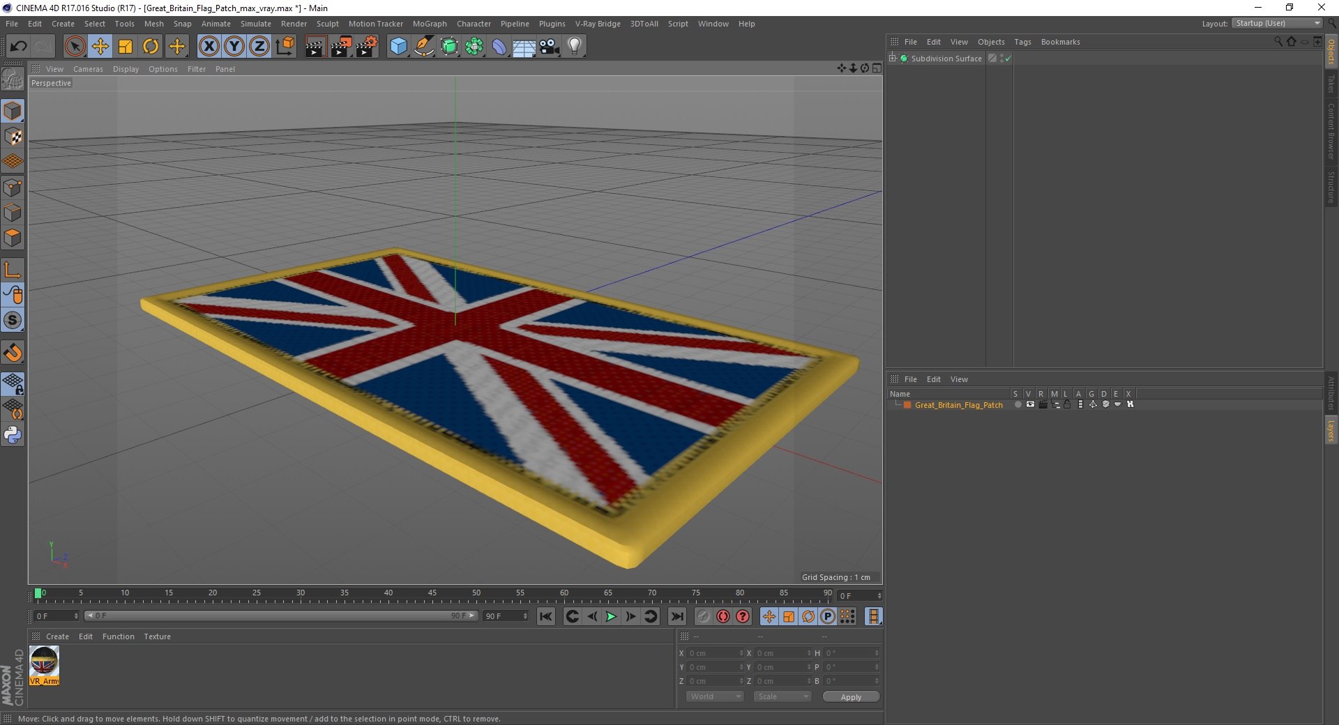 3D Great Britain Flag Patch Model - TurboSquid 2202470