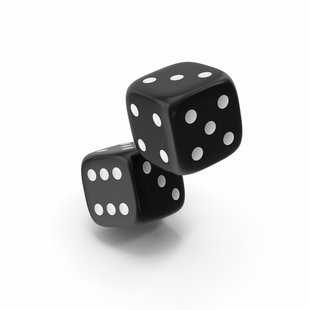 3D Black Falling Dice Model - TurboSquid 2147850
