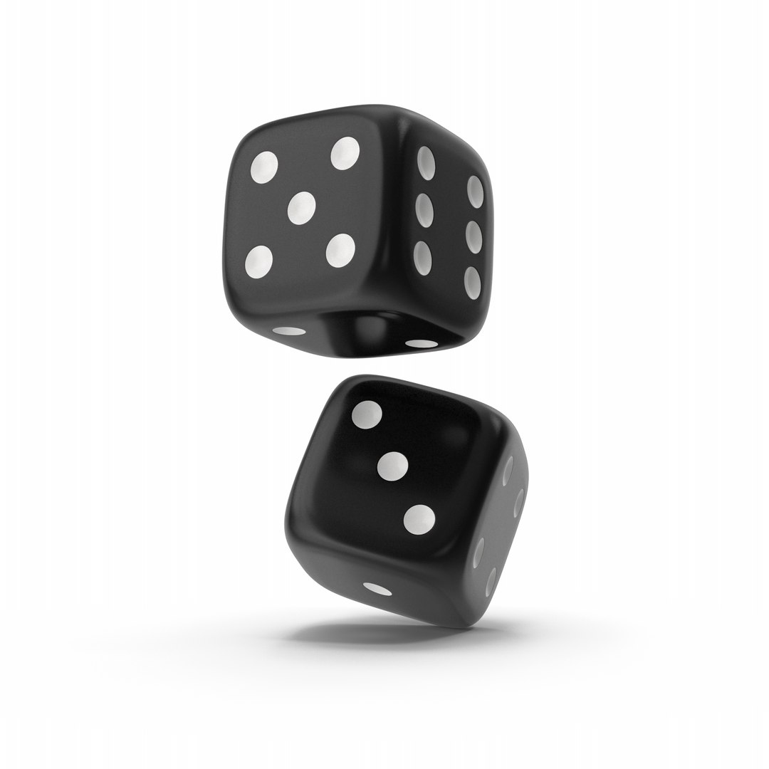 3D Black Falling Dice Model - TurboSquid 2147850
