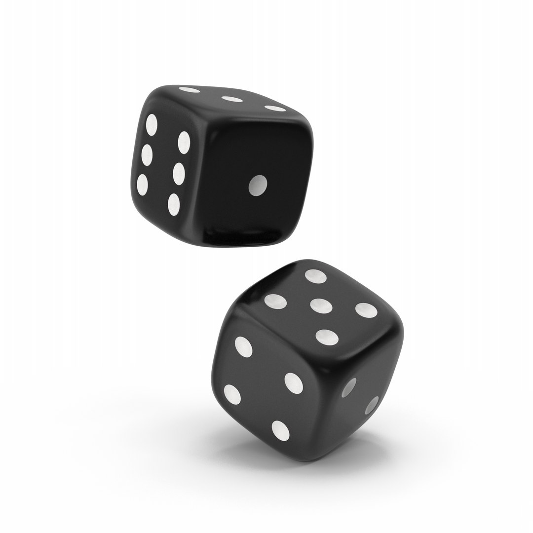 3D Black Falling Dice Model - TurboSquid 2147850