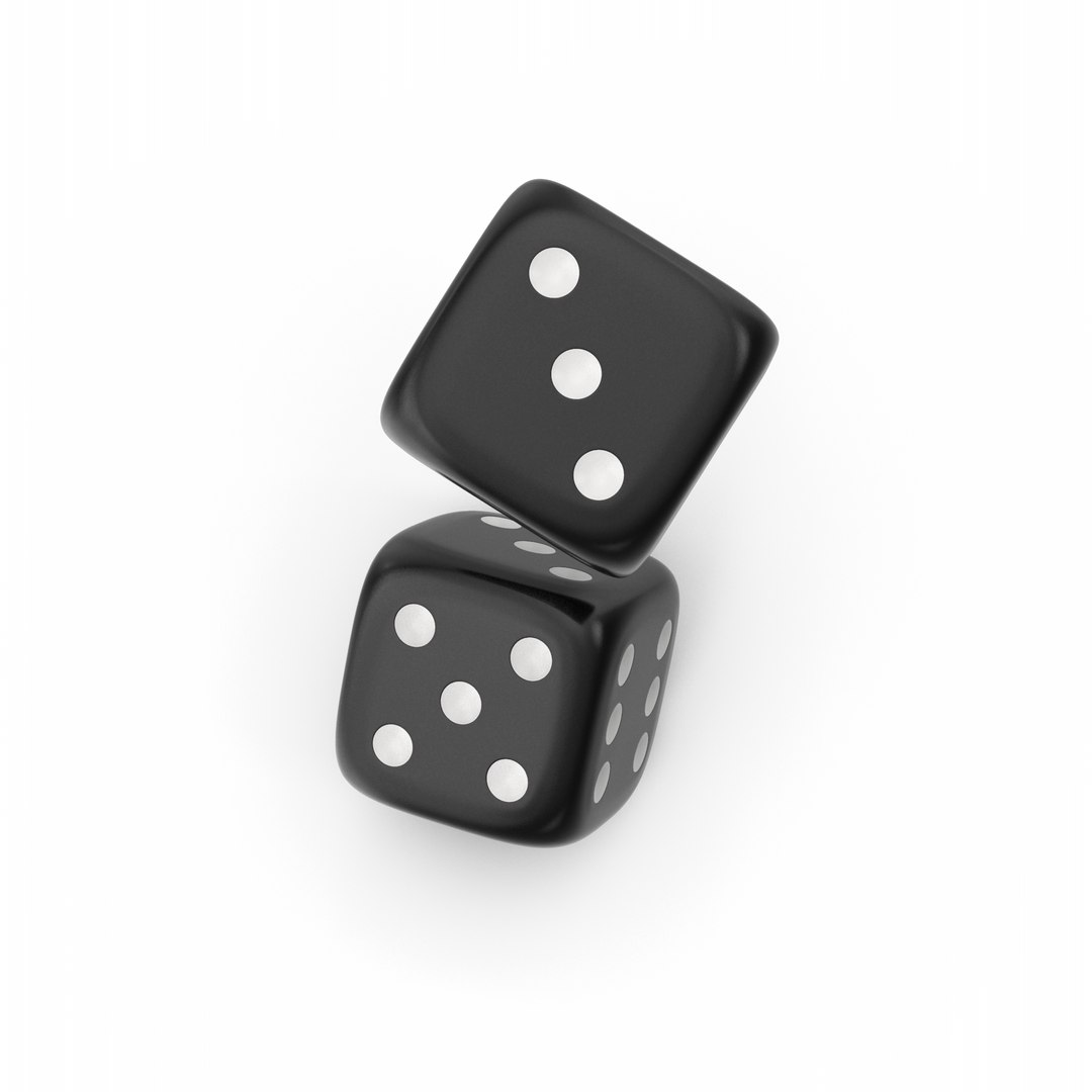 3D Black Falling Dice Model - TurboSquid 2147850