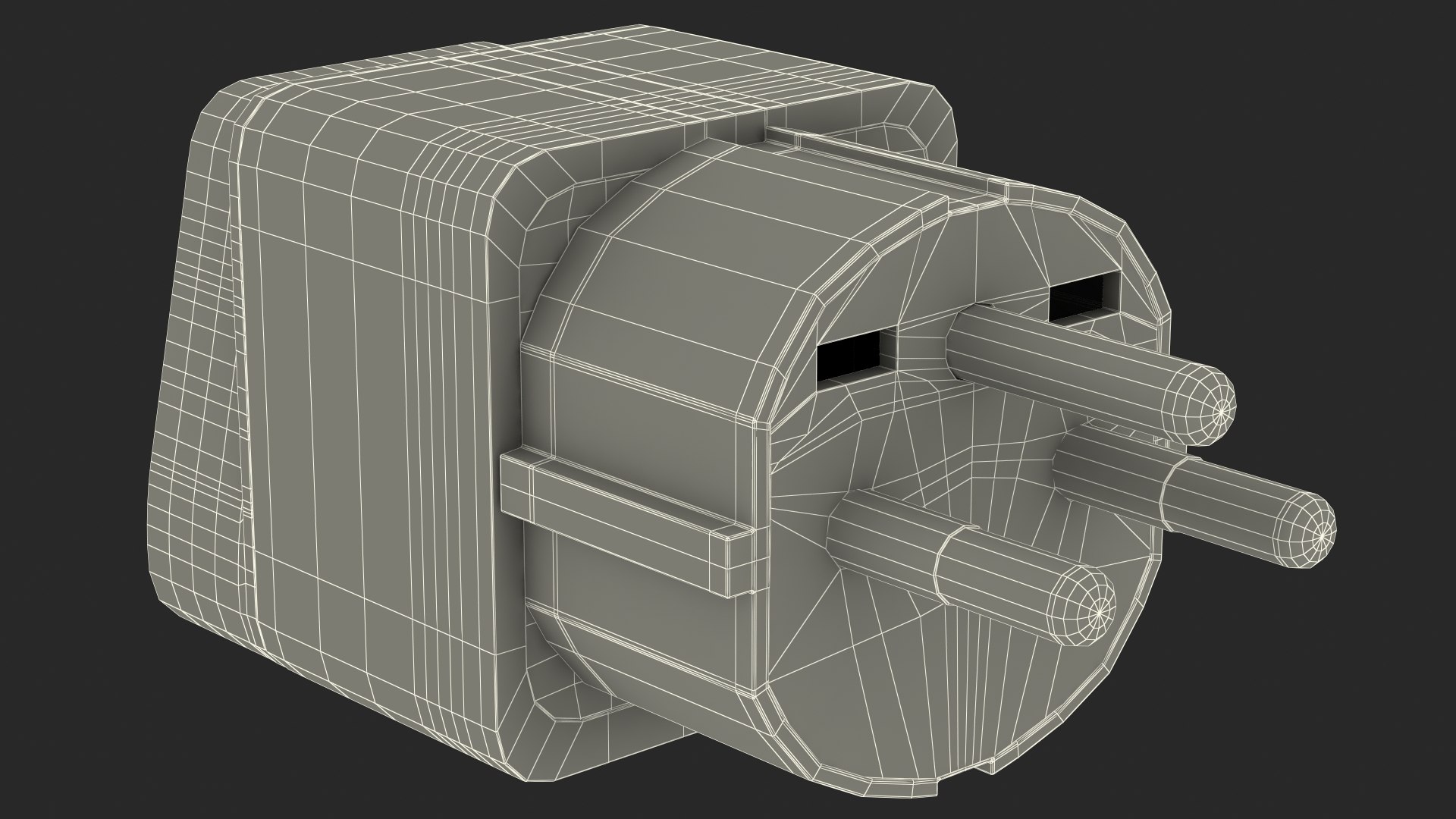 3D model Electrical Plug Type H Adapter Black - TurboSquid 1838051
