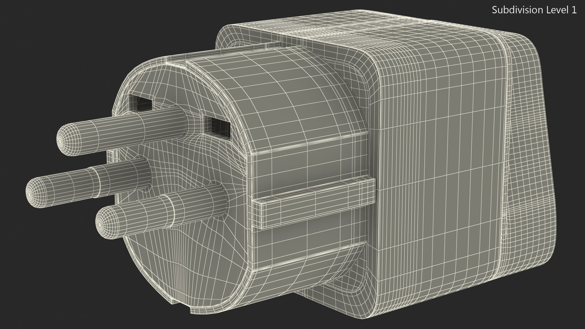 3D model Electrical Plug Type H Adapter Black - TurboSquid 1838051