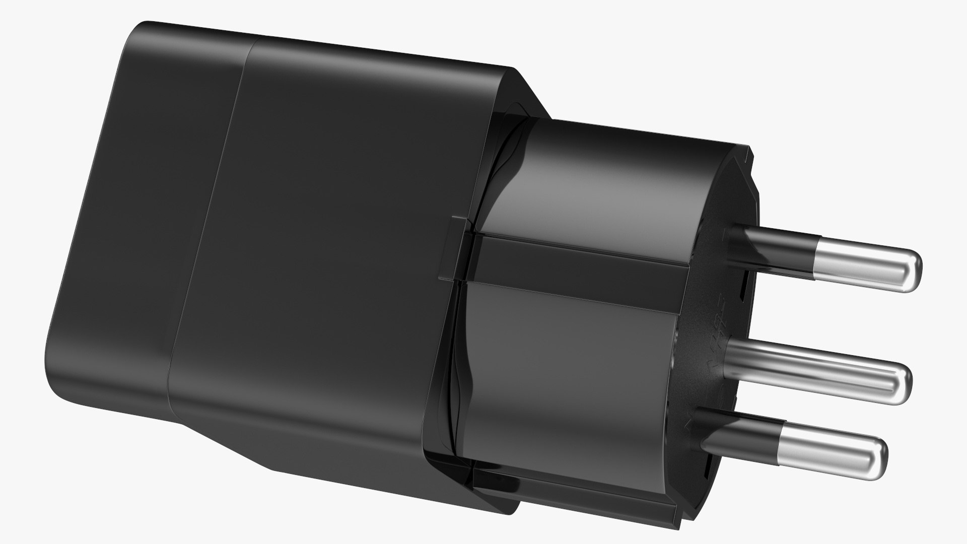 3D model Electrical Plug Type H Adapter Black - TurboSquid 1838051