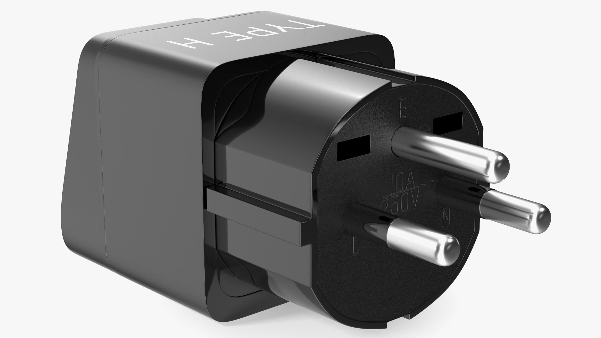 3D model Electrical Plug Type H Adapter Black - TurboSquid 1838051