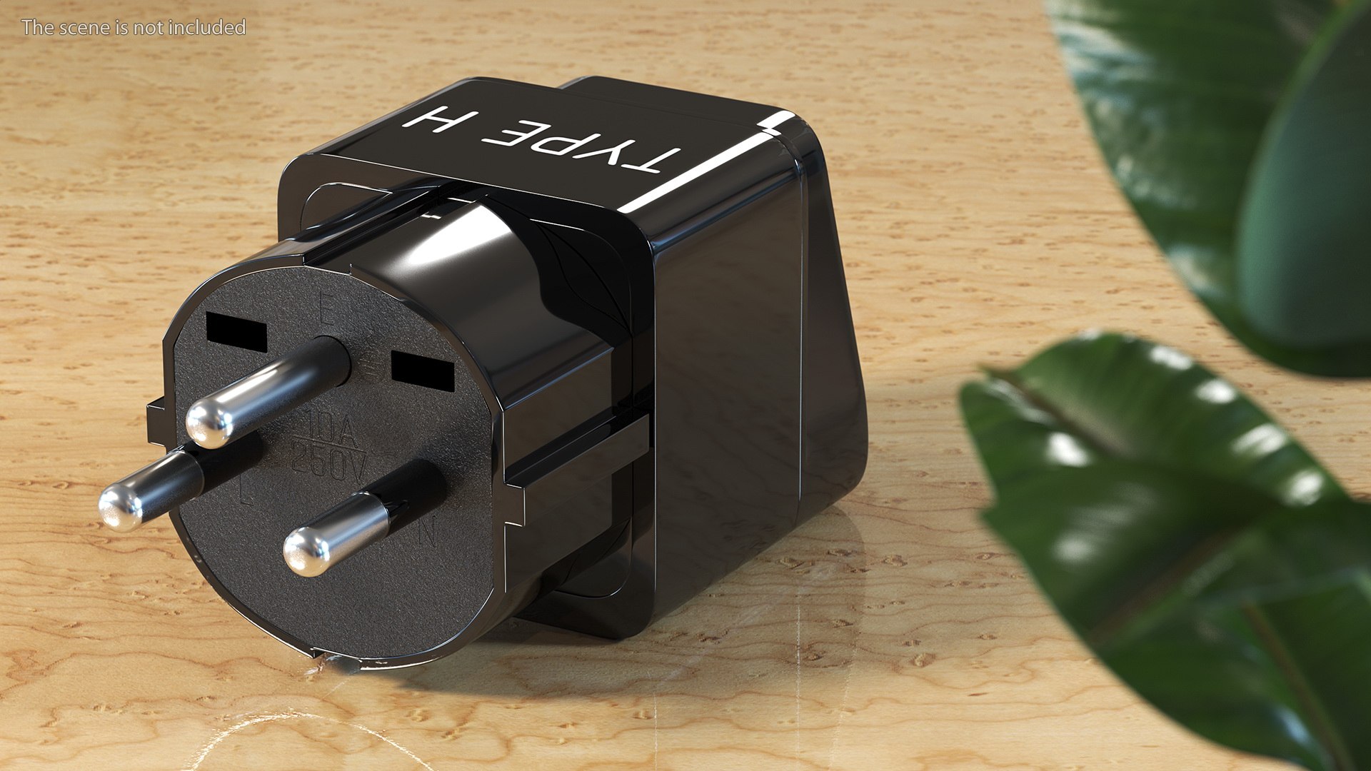 3D model Electrical Plug Type H Adapter Black - TurboSquid 1838051