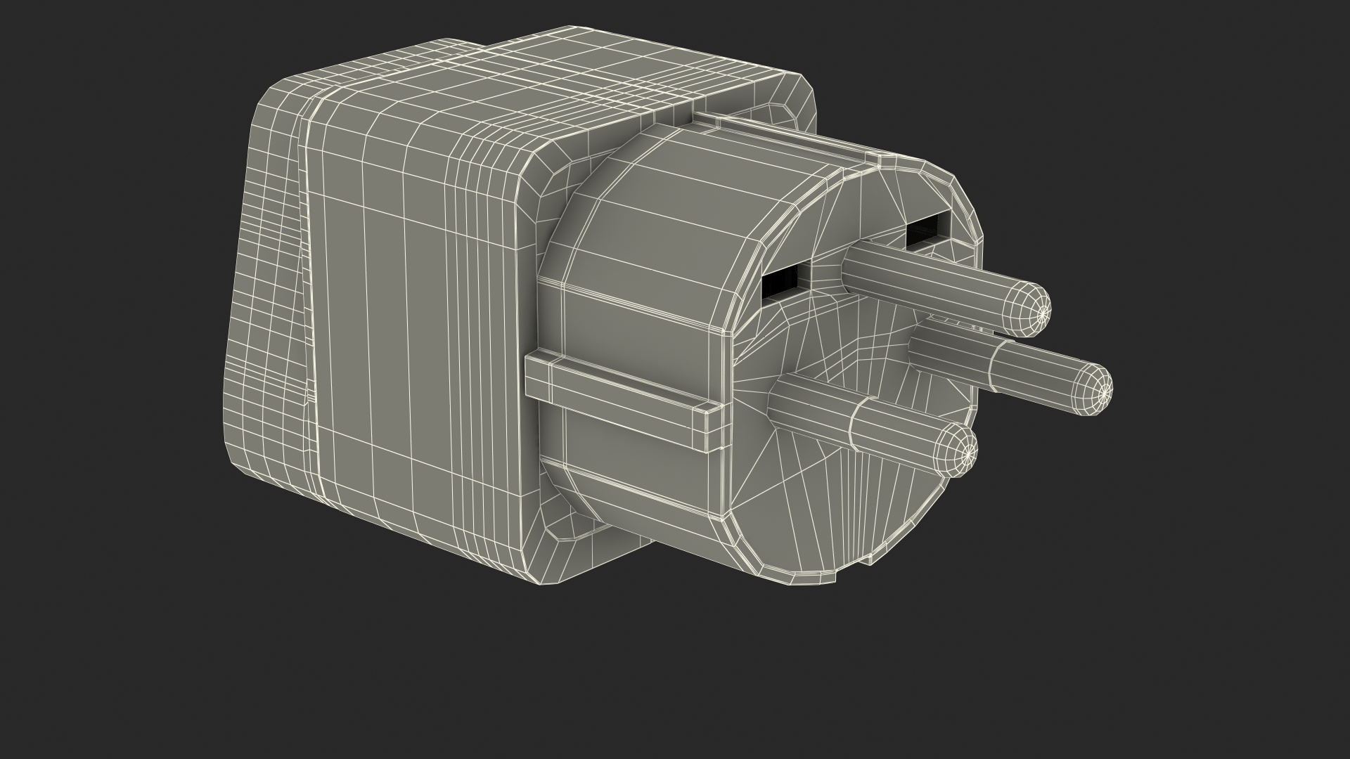 3D model Electrical Plug Type H Adapter Black - TurboSquid 1838051