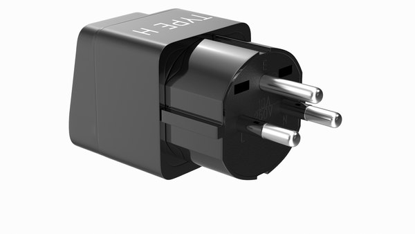 Adapter wtyczki elektrycznej typu H czarny Model 3D - TurboSquid 1838051