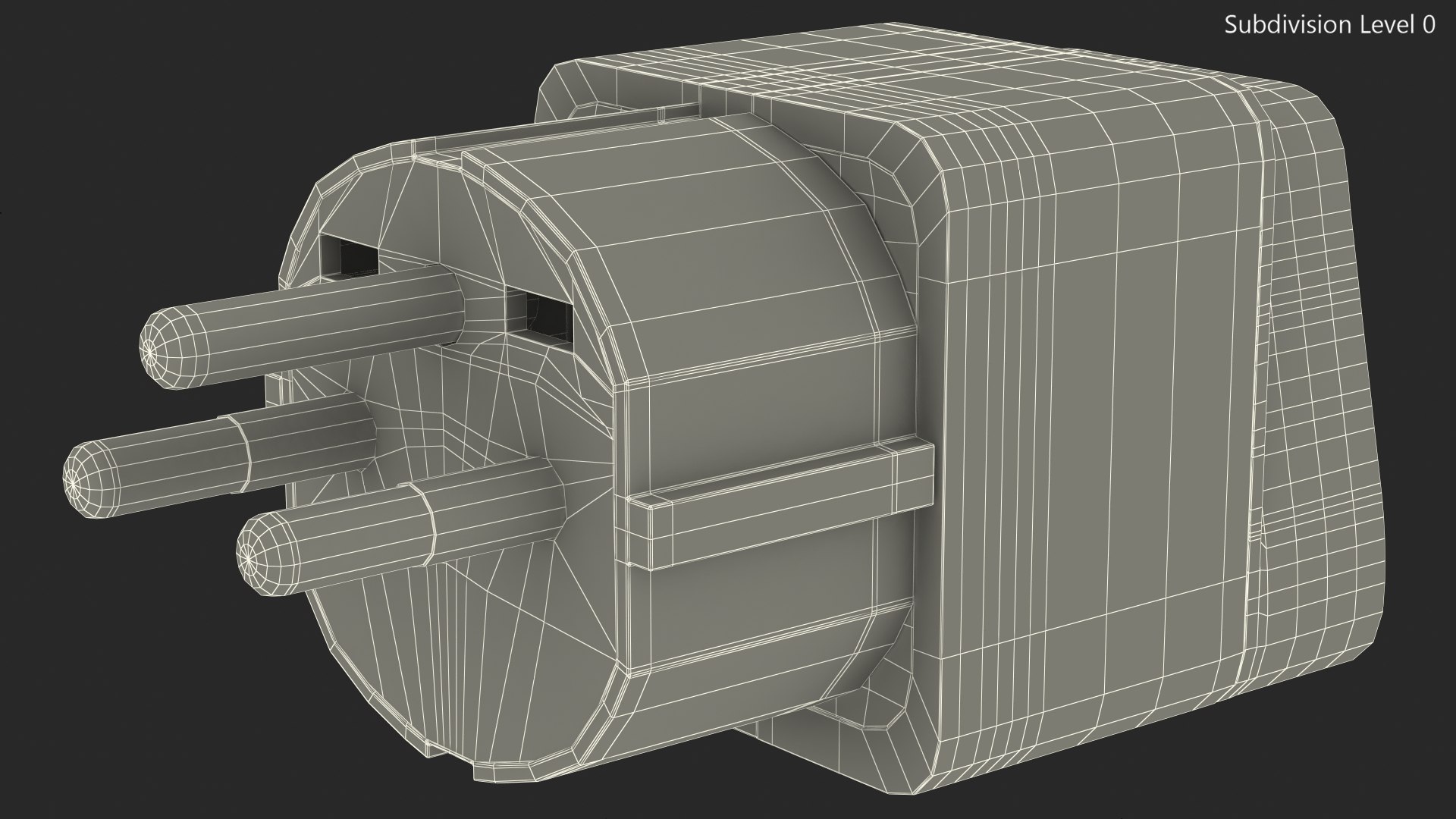 3D model Electrical Plug Type H Adapter Black - TurboSquid 1838051