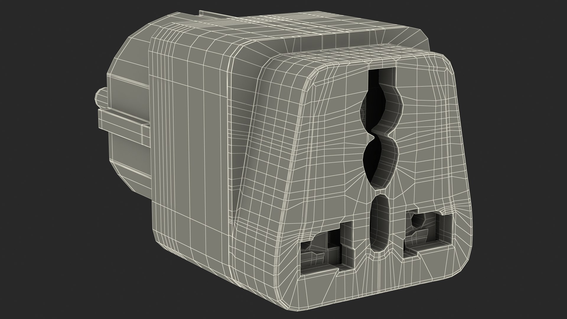 3D model Electrical Plug Type H Adapter Black - TurboSquid 1838051