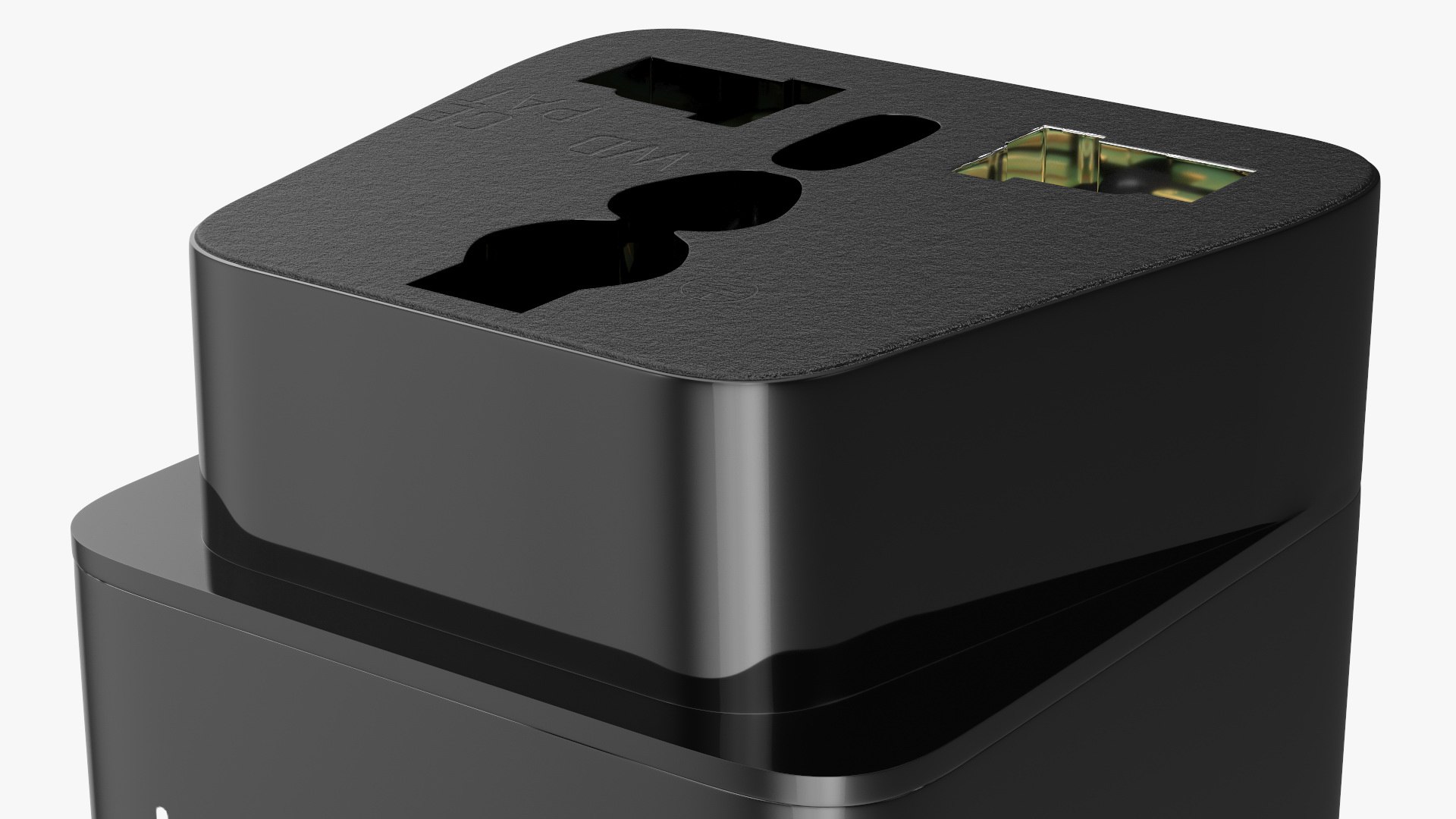 3D model Electrical Plug Type H Adapter Black - TurboSquid 1838051