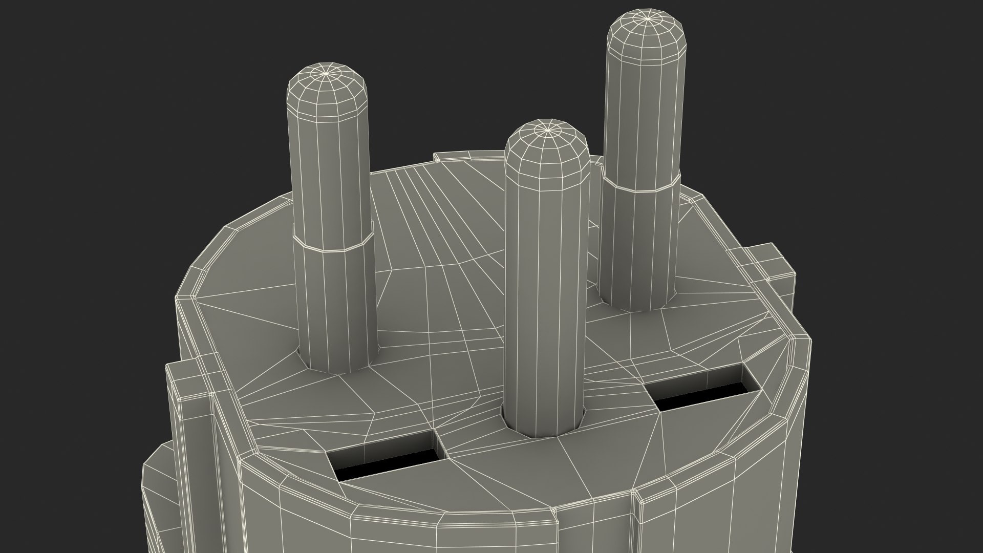 3D model Electrical Plug Type H Adapter Black - TurboSquid 1838051